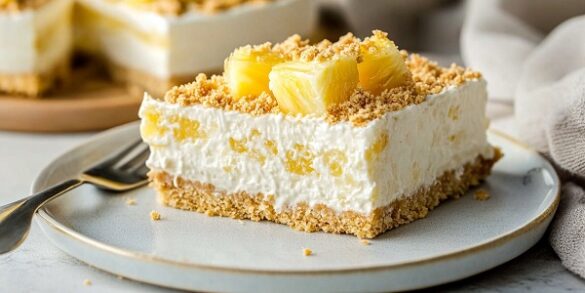 Creamy Pineapple Fridge Tart: A Classic No-Bake Delight - BabyYumYum